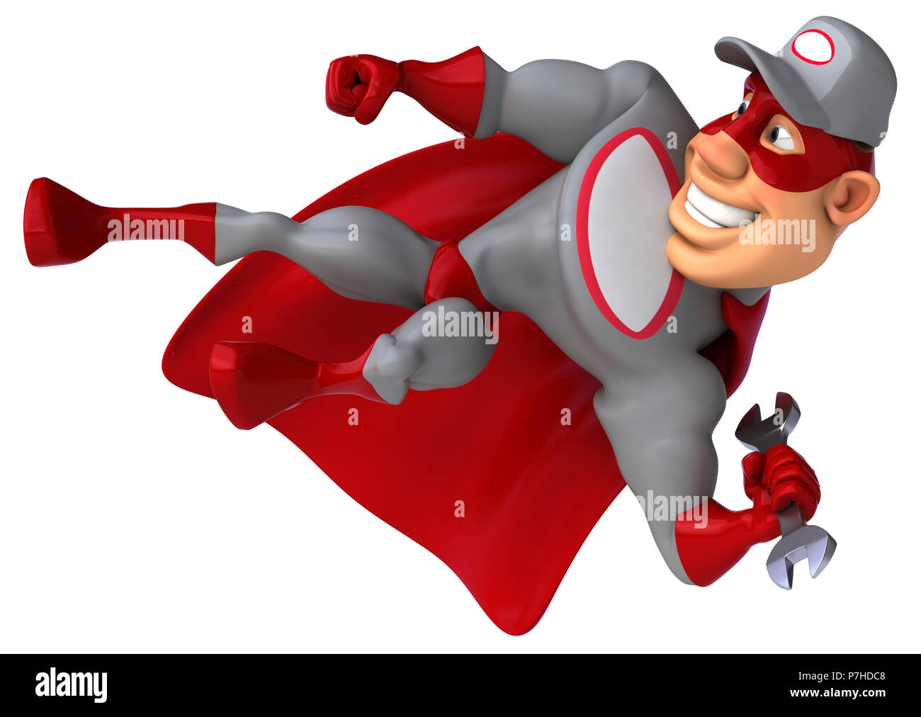 Cartoon illustration mechanic super hero hi-res stock photography and ...