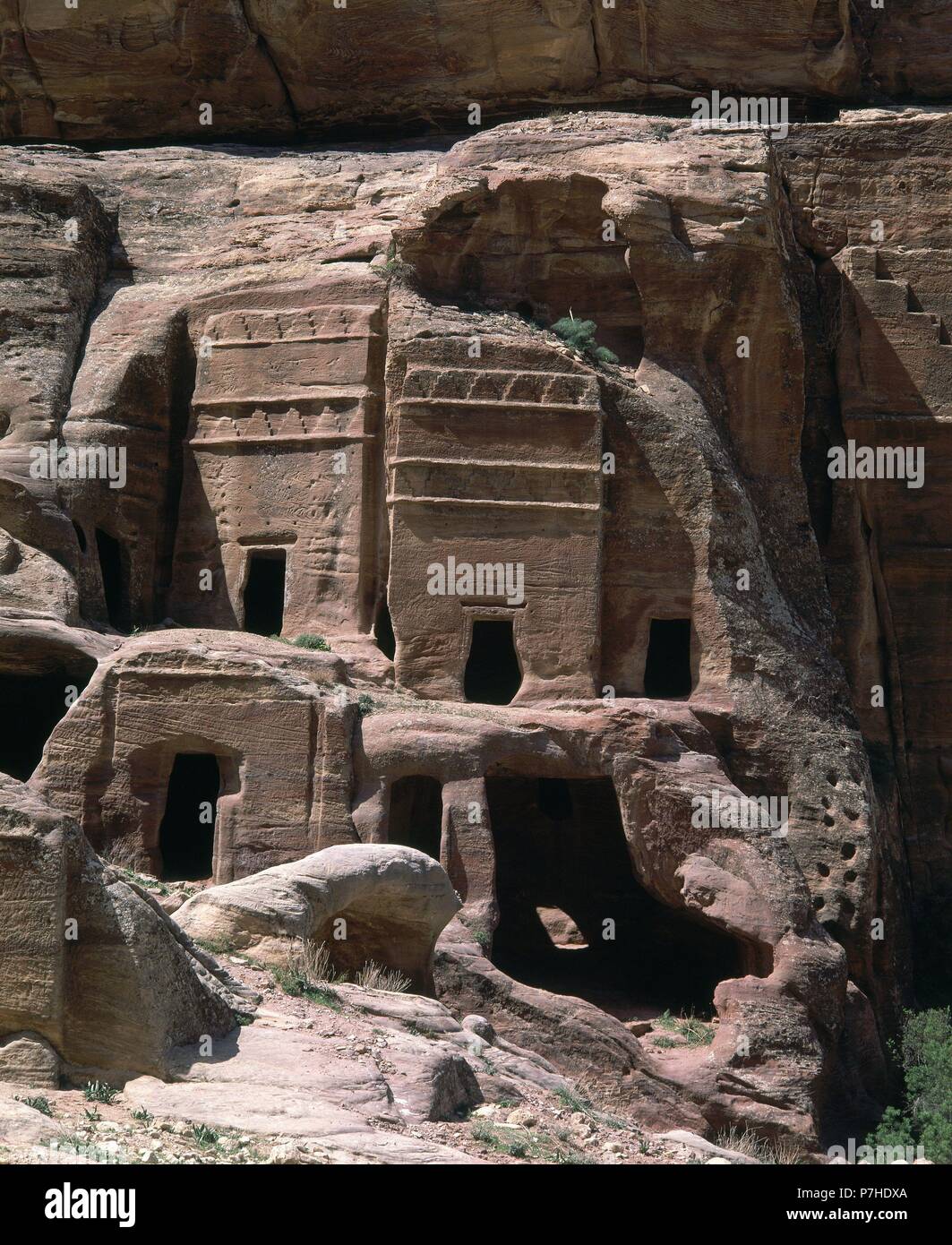 TUMBAS EN EL MONTE SAGRADO "EN-NEJR". Location: EXTERIOR, PETRA Stock ...