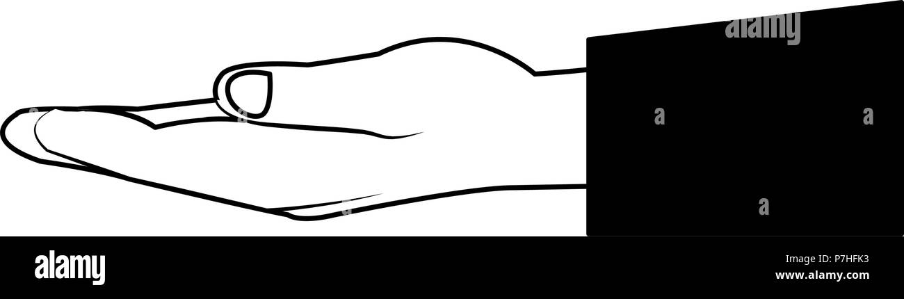 Hand palm open sign isolated vector illustration graphic design Stock ...