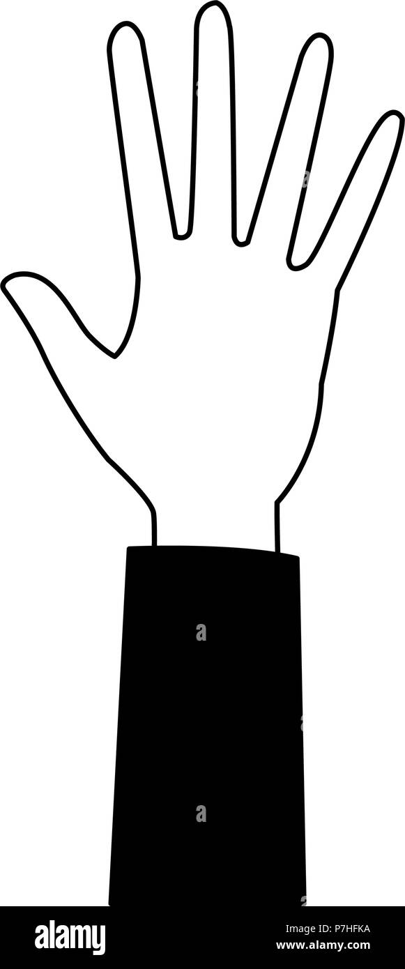 Hand extended sign isolated vector illustration graphic design Stock ...