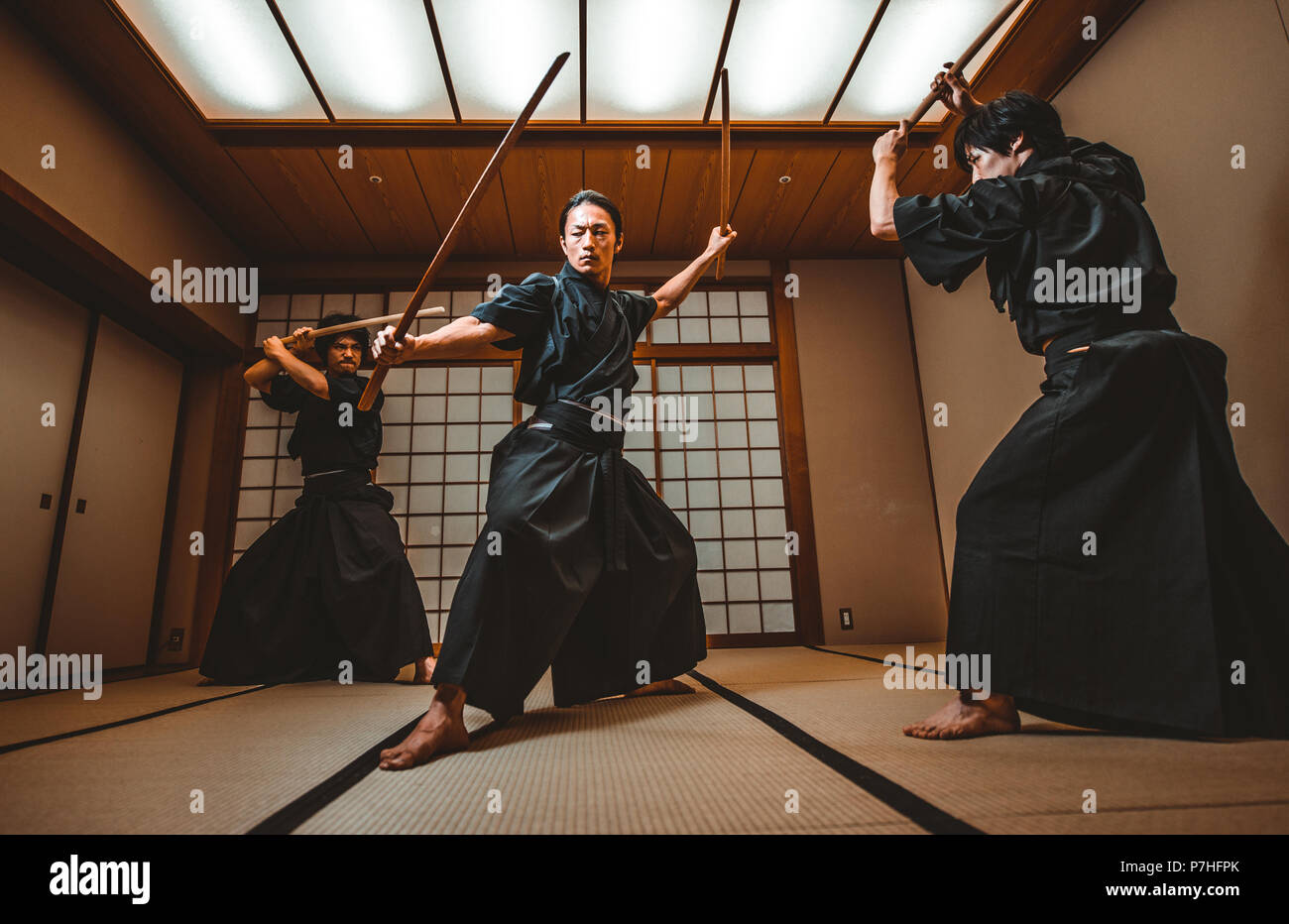 Samurai training in traditional hi-res stock photography and images - Alamy