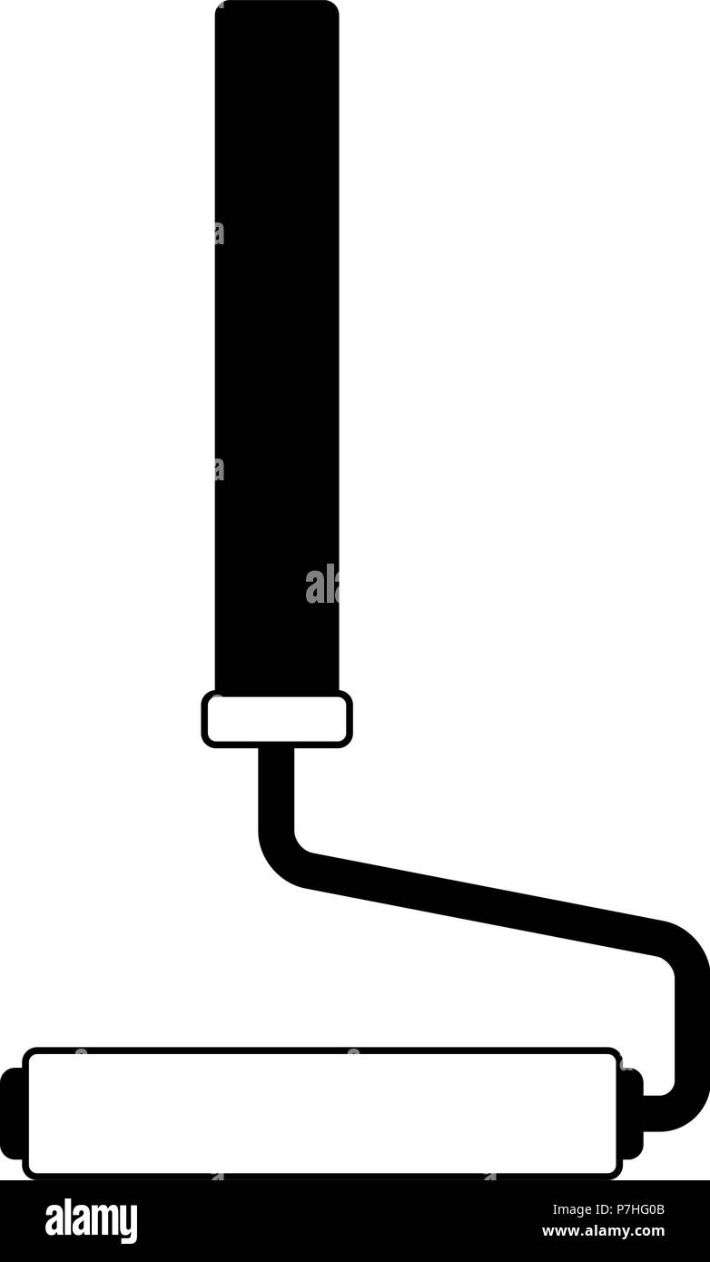 Paint rolling pin tool vector illustration graphic design Stock Vector ...