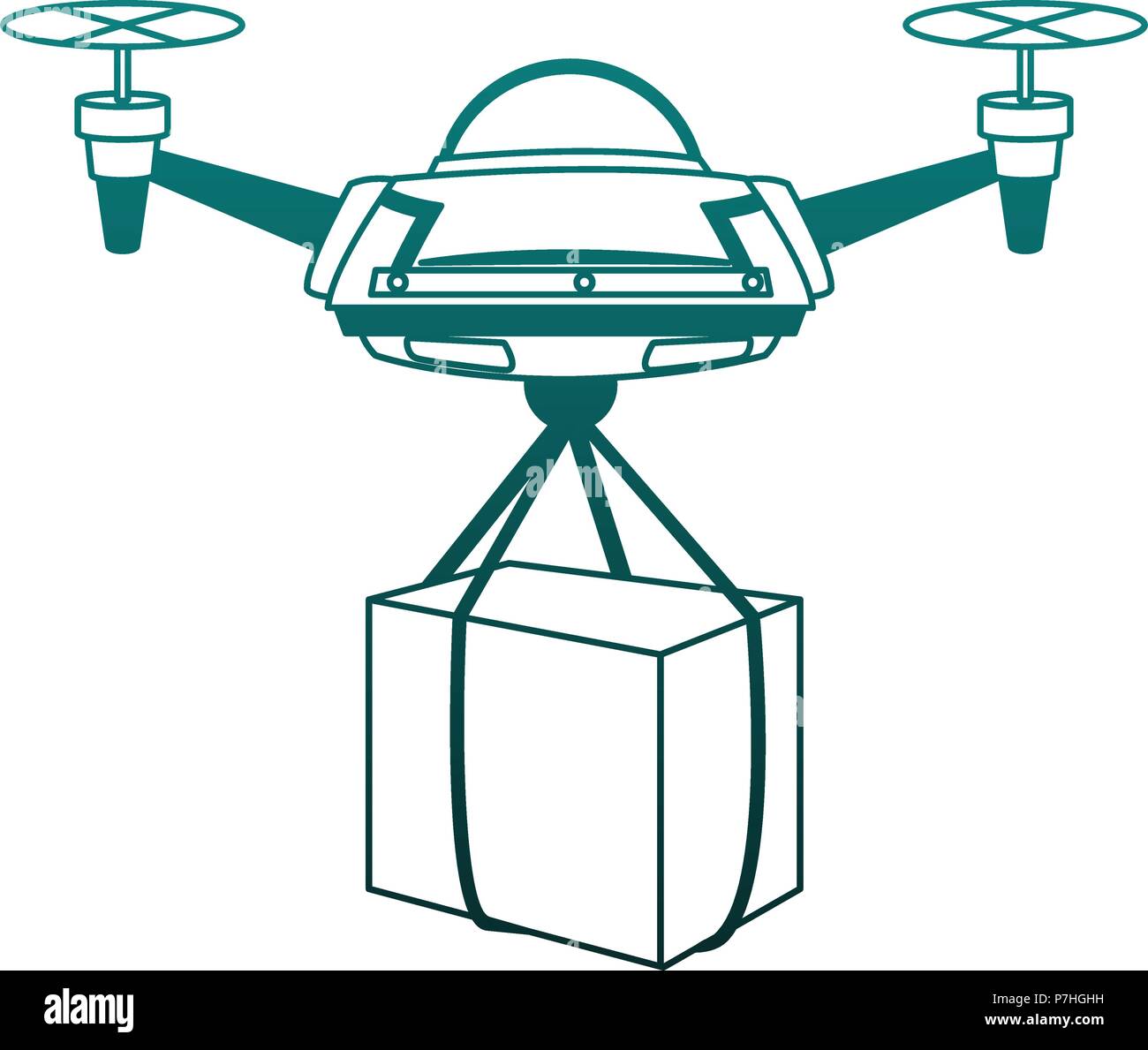 Drone with box vector illustration graphic design Stock Vector Image ...