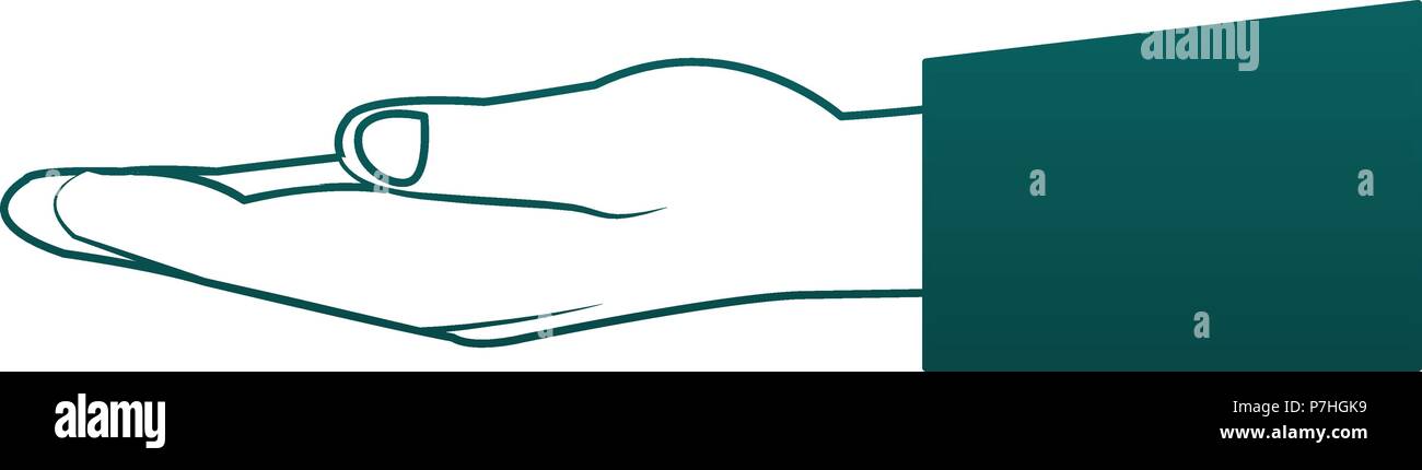 Hand palm open sign isolated vector illustration graphic design Stock ...