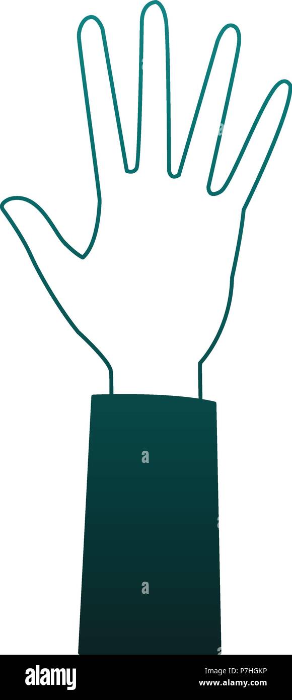 Hand extended sign isolated vector illustration graphic design Stock ...