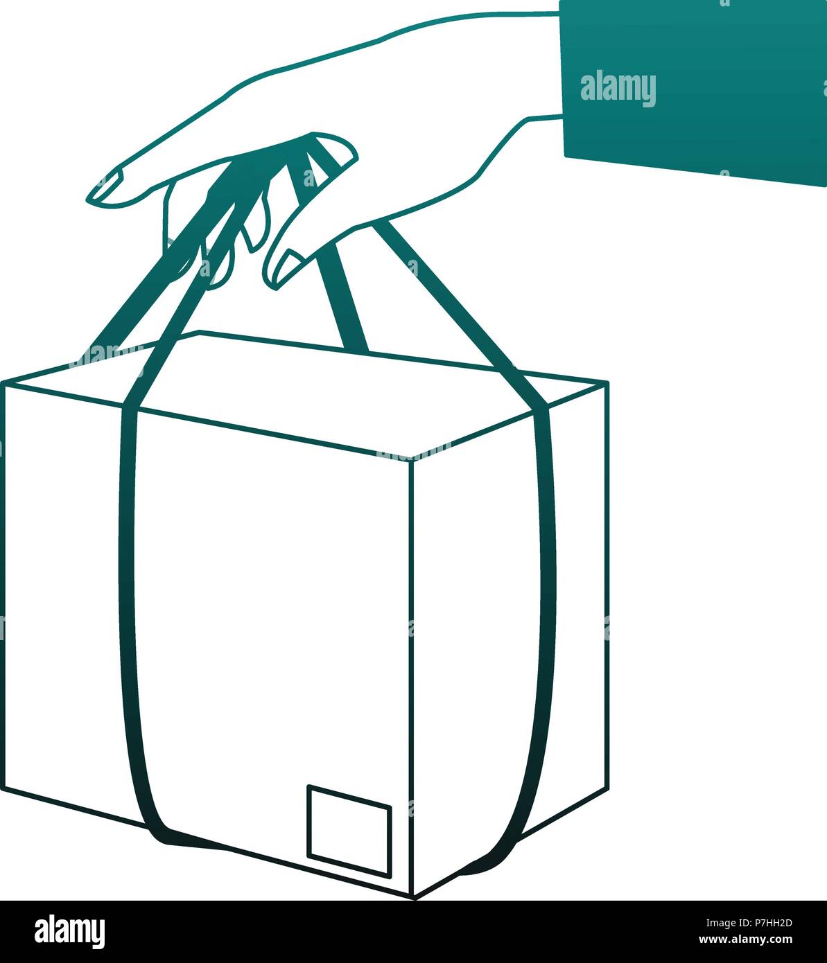 Hand with delivery vector illustration graphic design Stock Vector ...