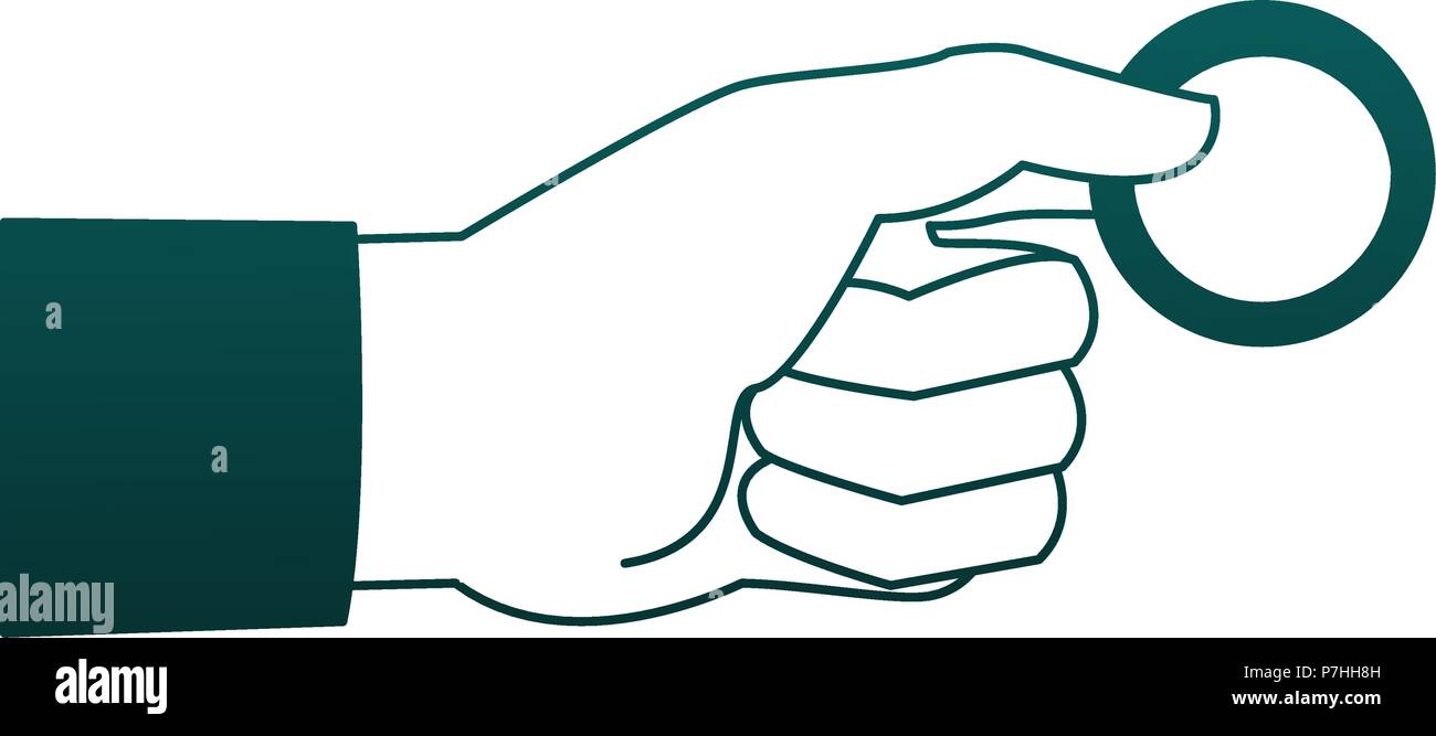 Hand holding coin vector illustration graphic design Stock Vector Image ...