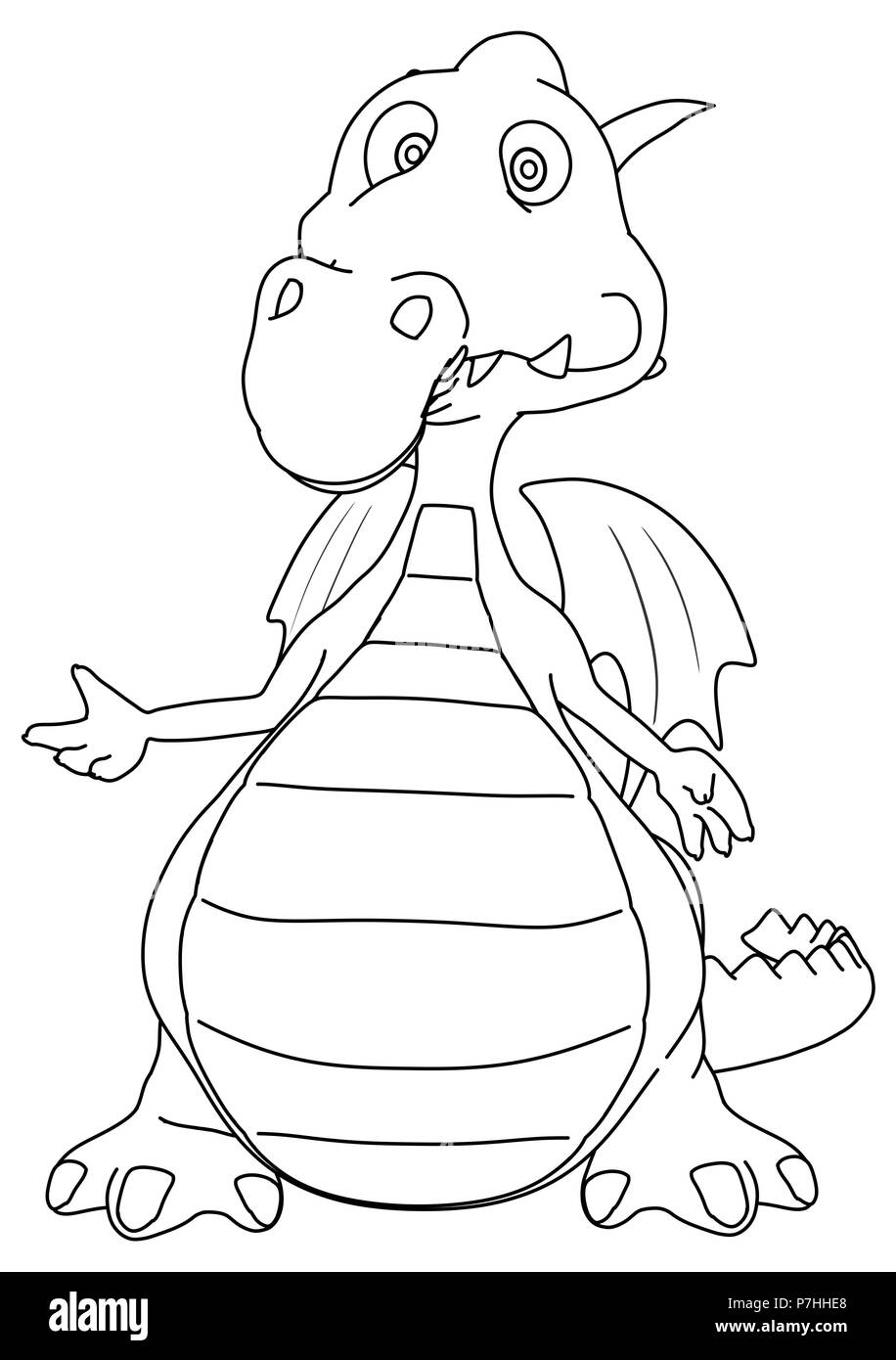 Dragon head clipart Black and White Stock Photos & Images - Alamy