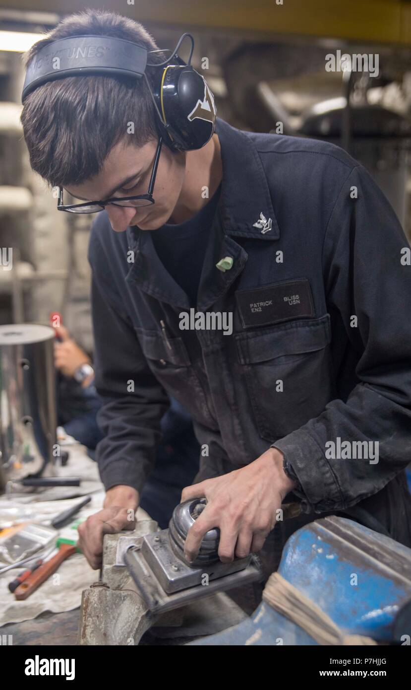 180627-N-GR168-0031 MEDITERRANEAN SEA (June 27, 2018) Engineman 2nd ...