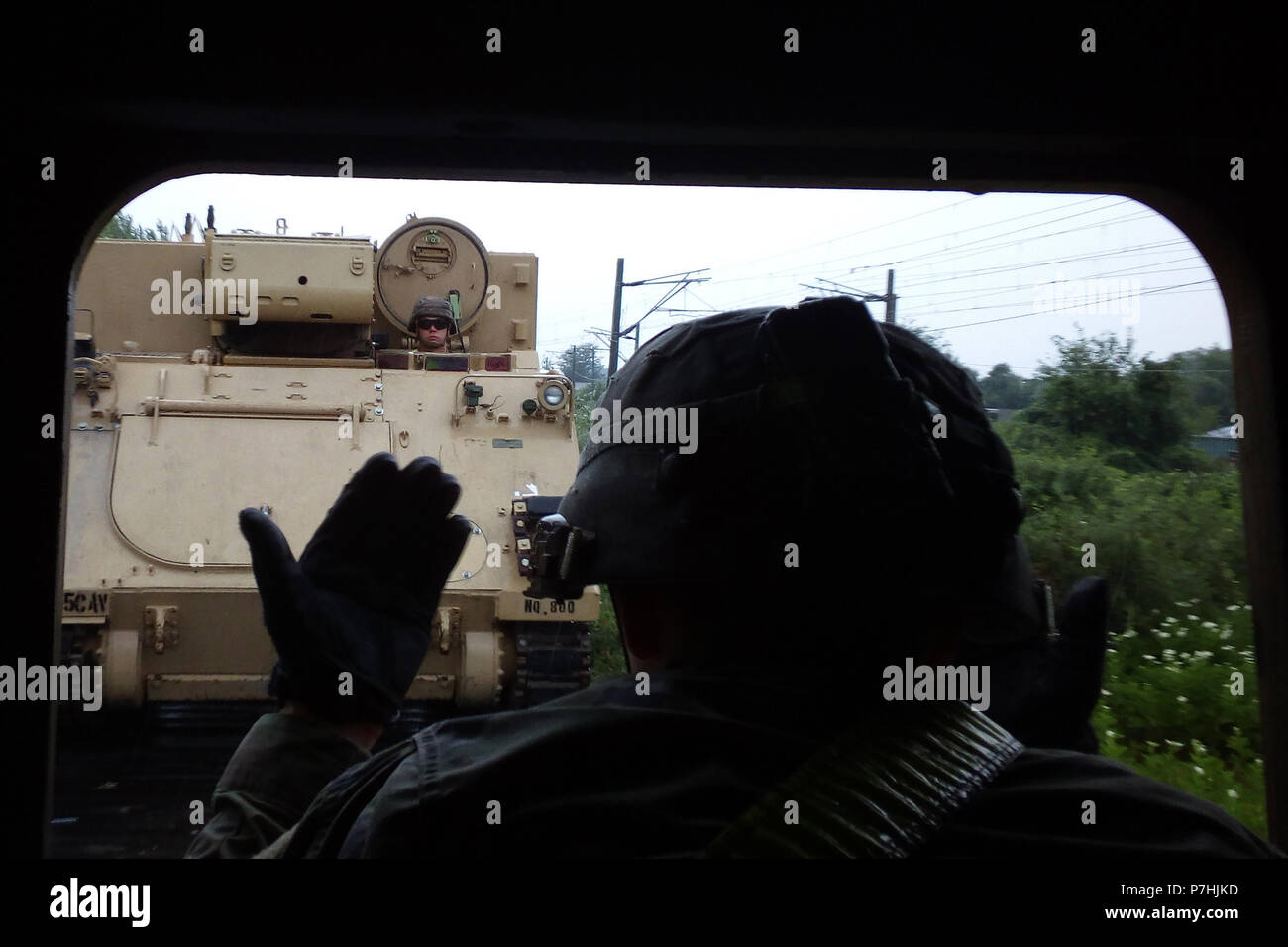 A Soldier of the 2nd battalion, 5th Cavalry regiment, 1st Armored ...