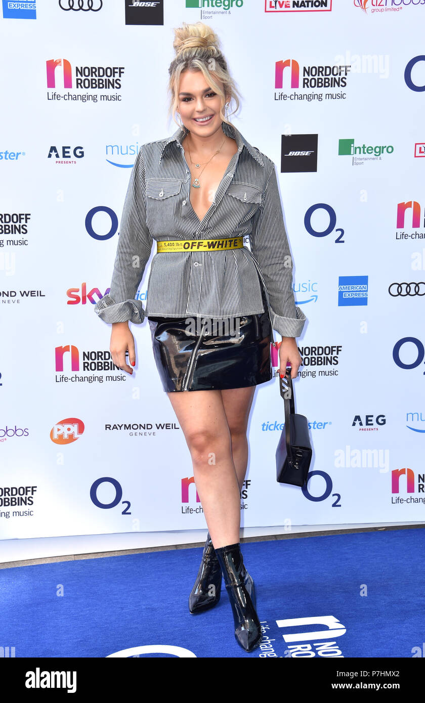 Tallia Storm attending the Nordoff Robbins O2 Silver Clef Awards 2018, held at Grosvenor House ...