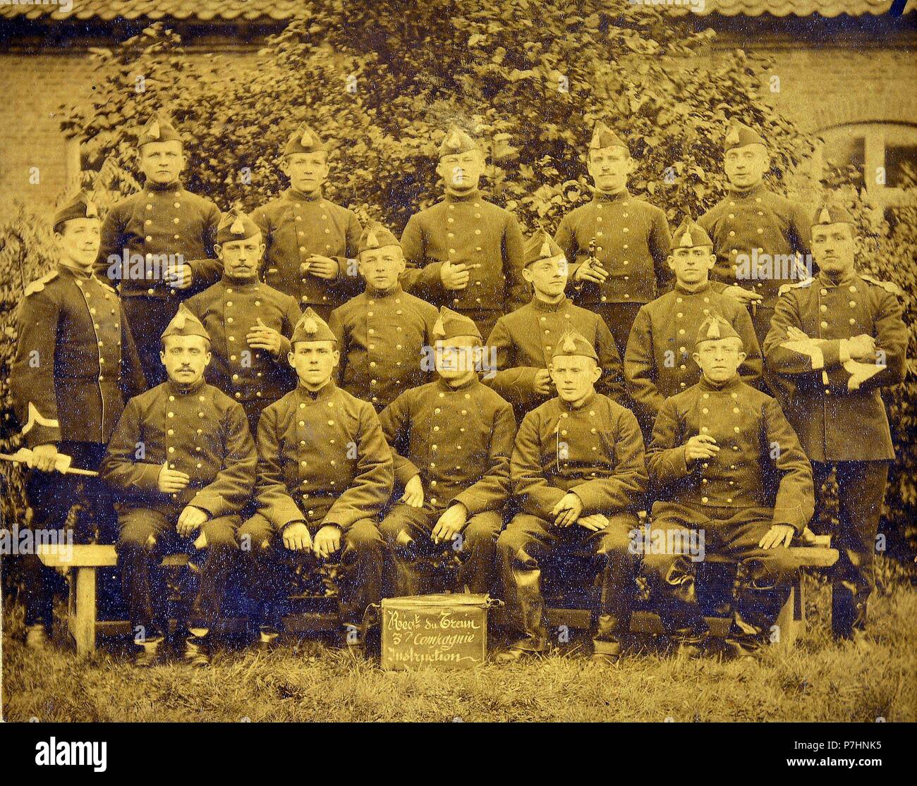 Regimiento du Train, 3ª compagnie. Instrution. Camp de Beverloo ...