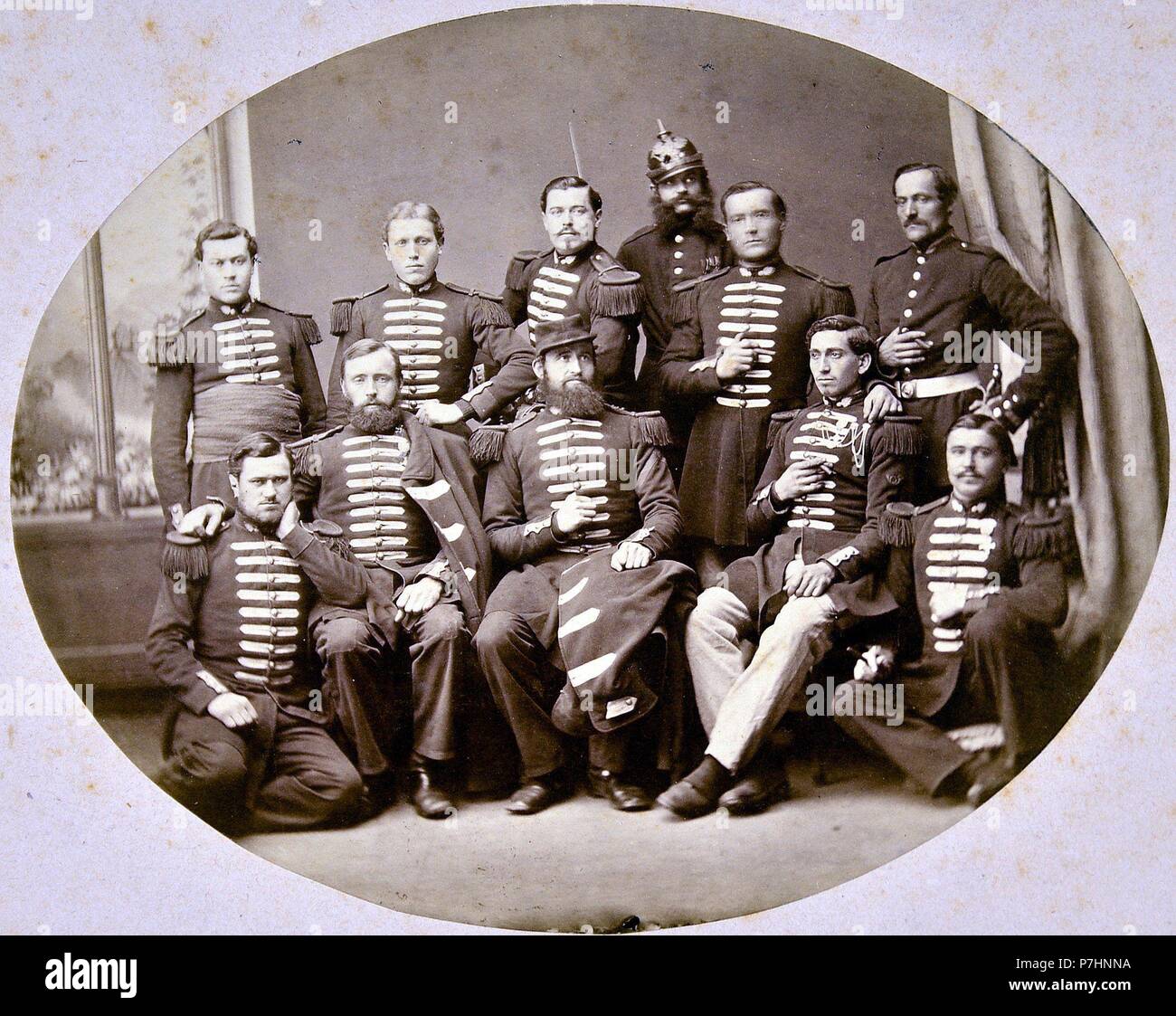 [Soldados del ejército prusiano, en la guerra Franco-Prusiana, en el ...