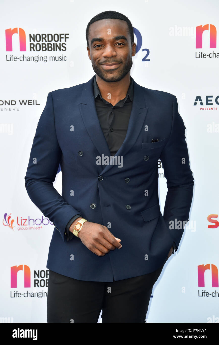 Ore Oduba attending the Nordoff Robbins O2 Silver Clef Awards 2018 ...