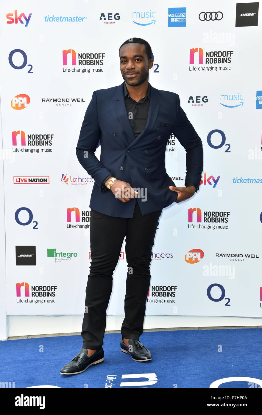 Ore Oduba attending the Nordoff Robbins O2 Silver Clef Awards 2018 ...