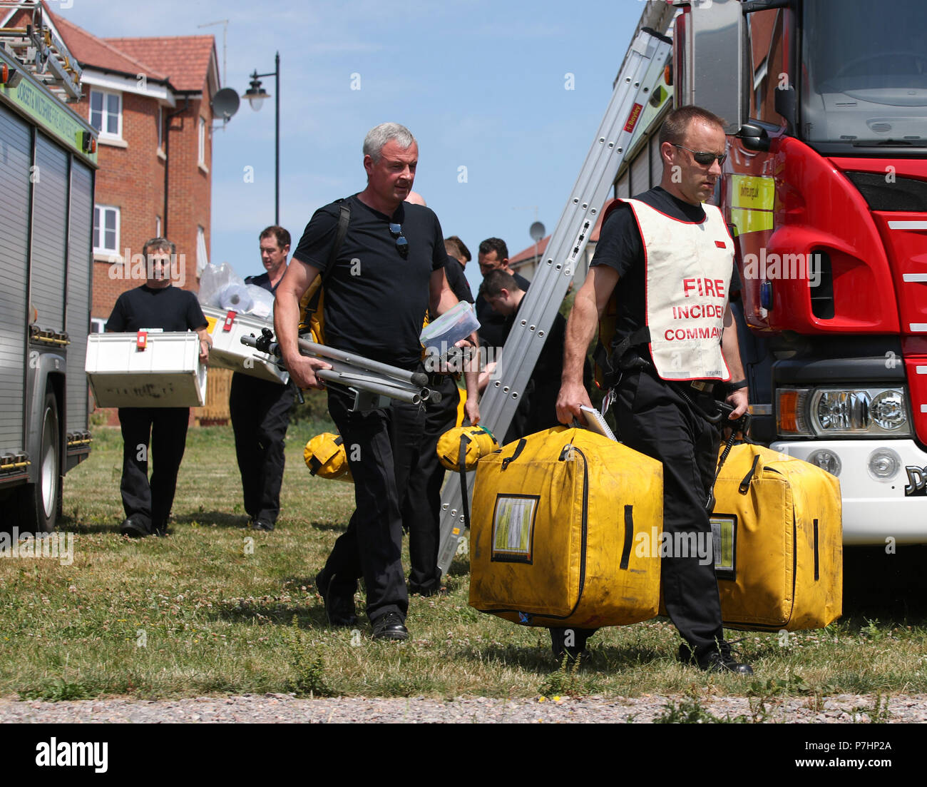 Dorset Fire and Rescue Service at the house in Muggleton Road in ...