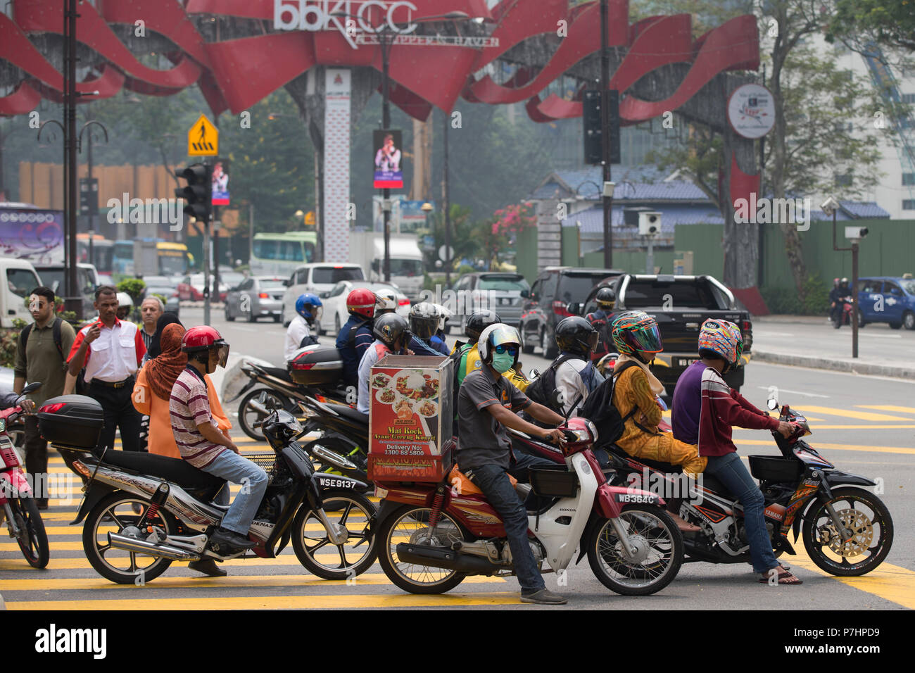 Busy street scenes and urban daily life in Malaysia's capital city ...
