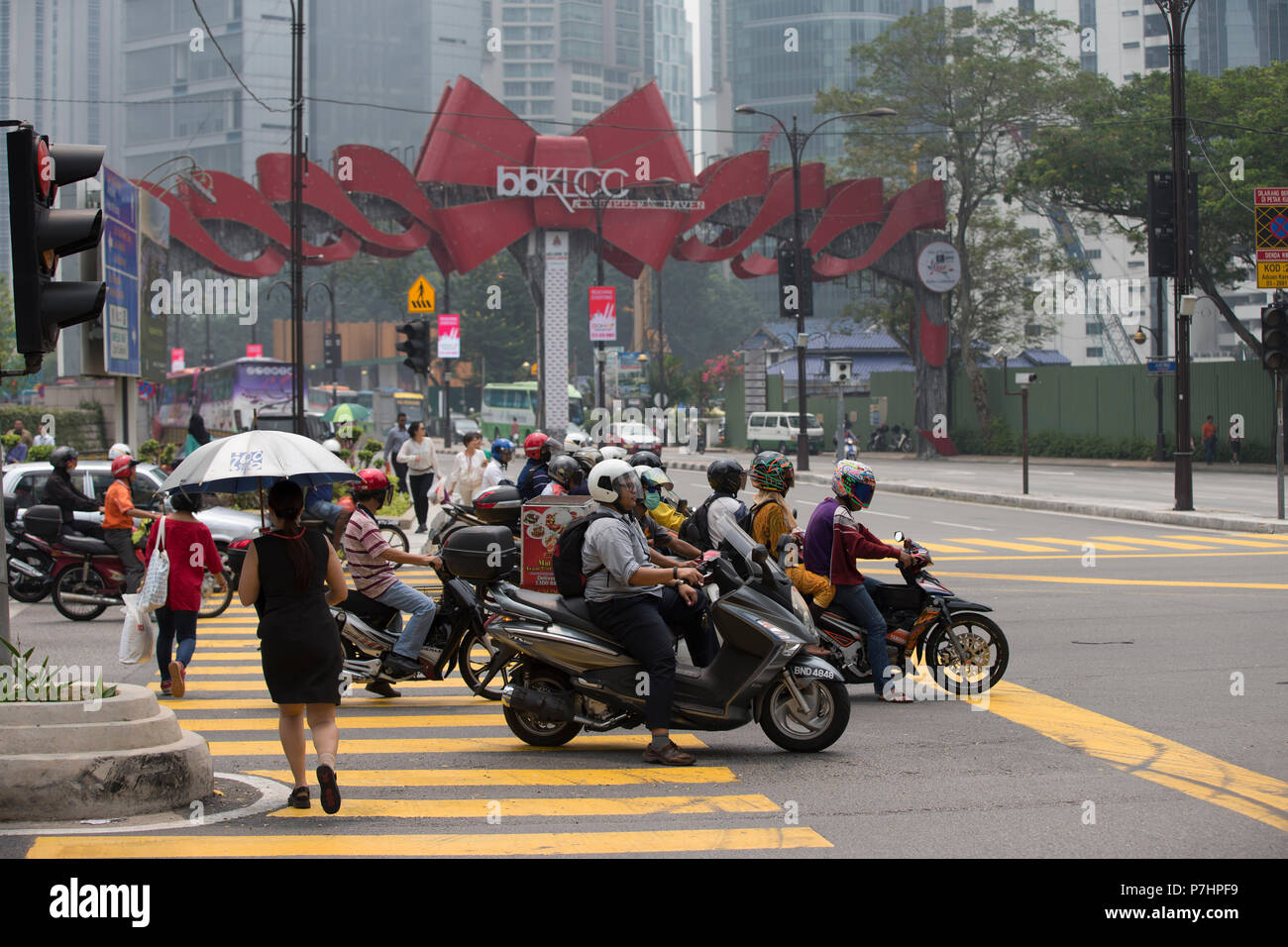 Busy street scenes and urban daily life in Malaysia's capital city ...