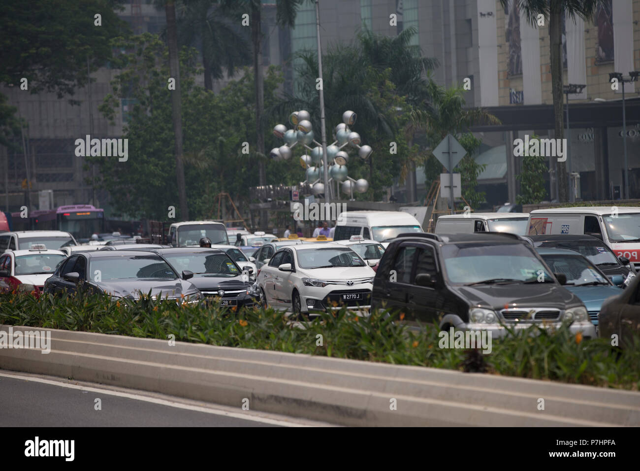 Busy street scenes and urban daily life in Malaysia's capital city ...
