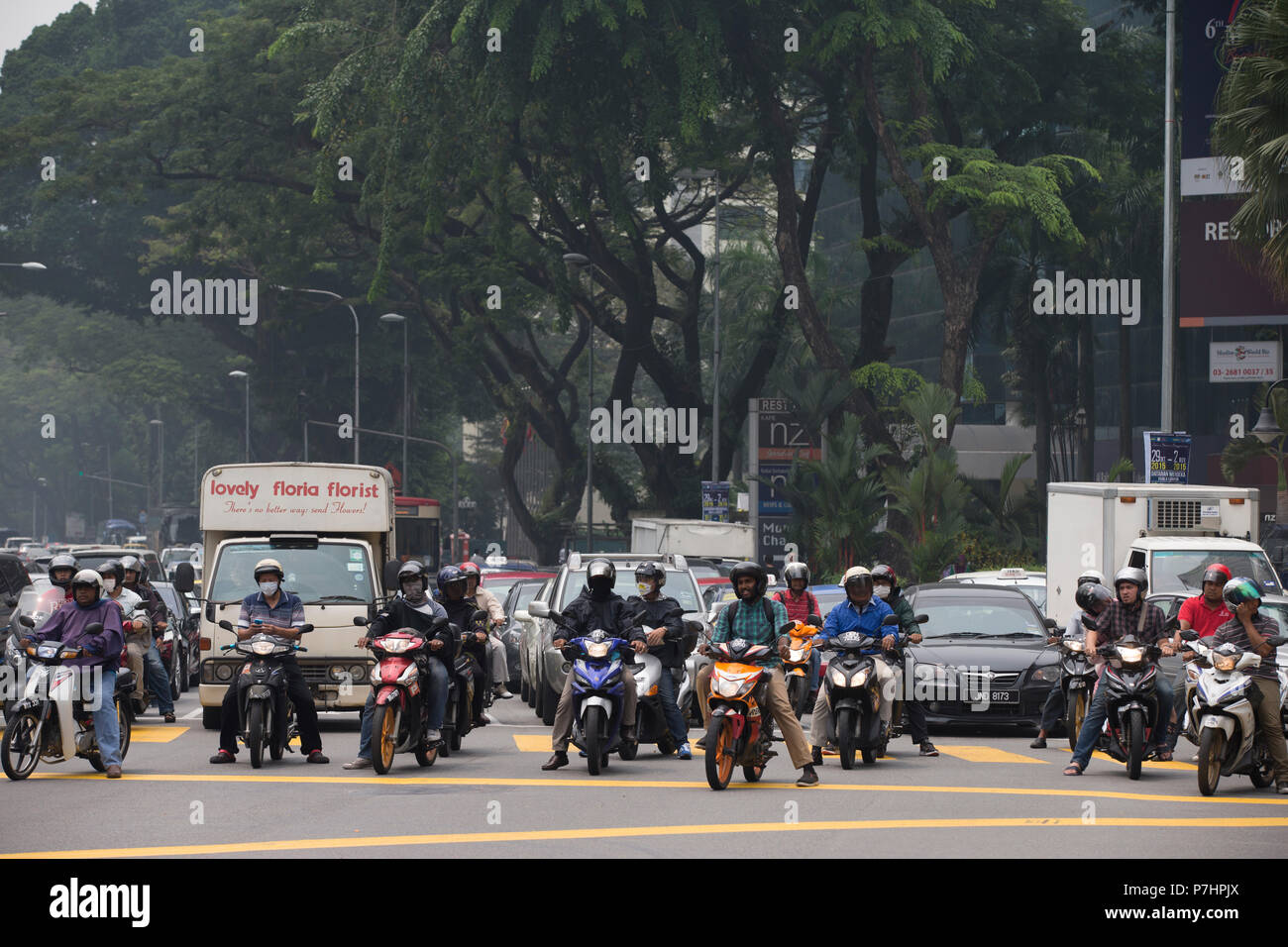 Busy street scenes and urban daily life in Malaysia's capital city ...
