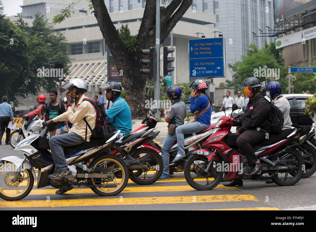 Busy street scenes and urban daily life in Malaysia's capital city ...