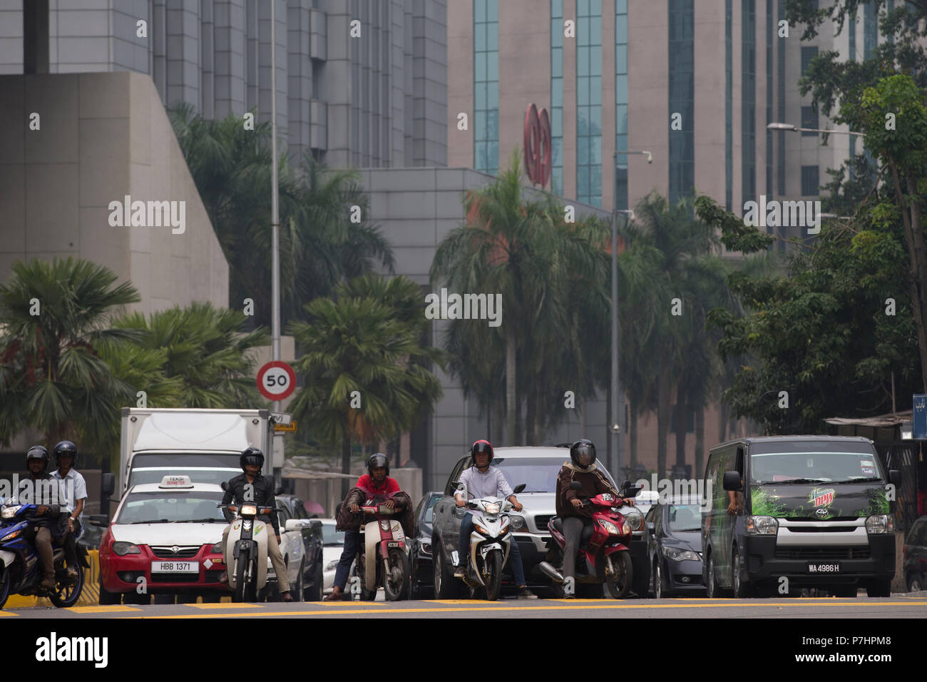 Busy street scenes and urban daily life in Malaysia's capital city ...