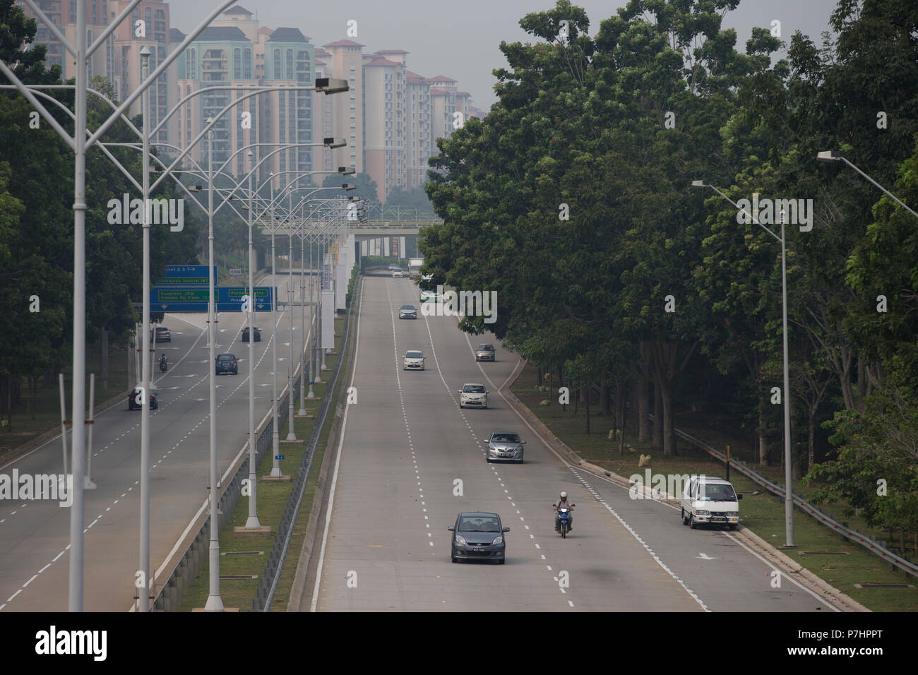 Busy street scenes and modern urban daily life in Putrajaya a city ...