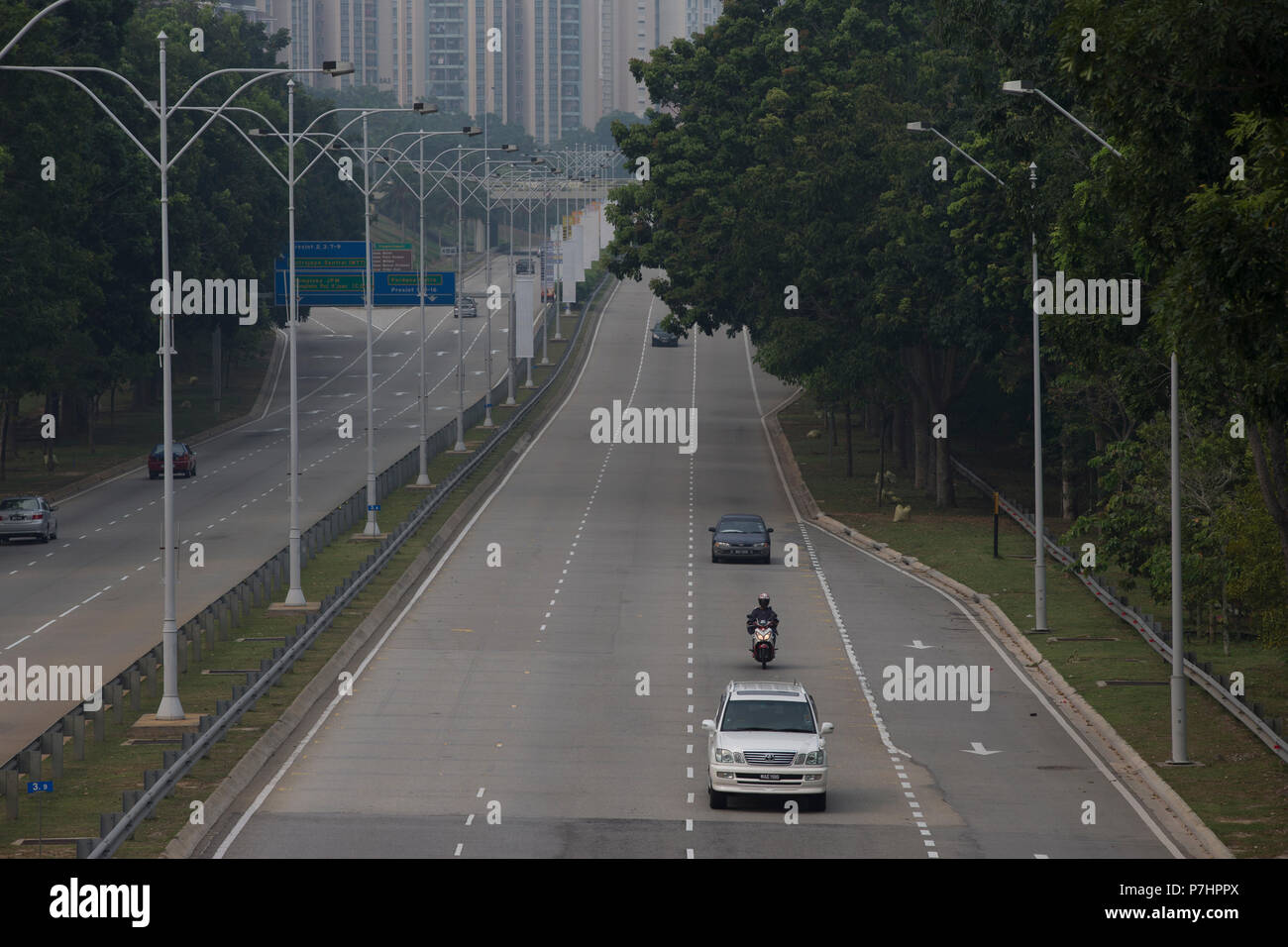 Busy street scenes and modern urban daily life in Putrajaya a city ...