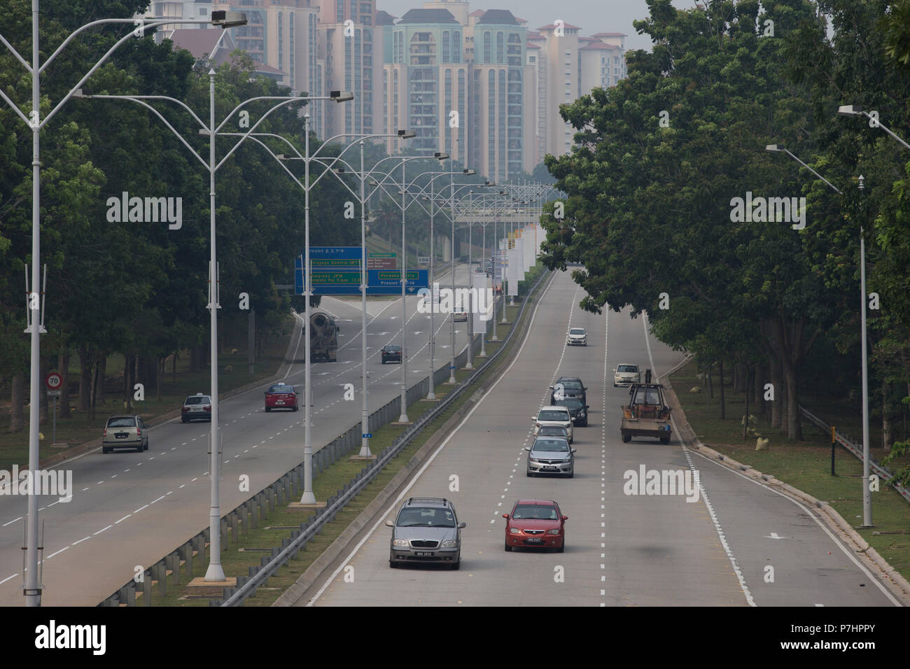 Busy street scenes and modern urban daily life in Putrajaya a city ...