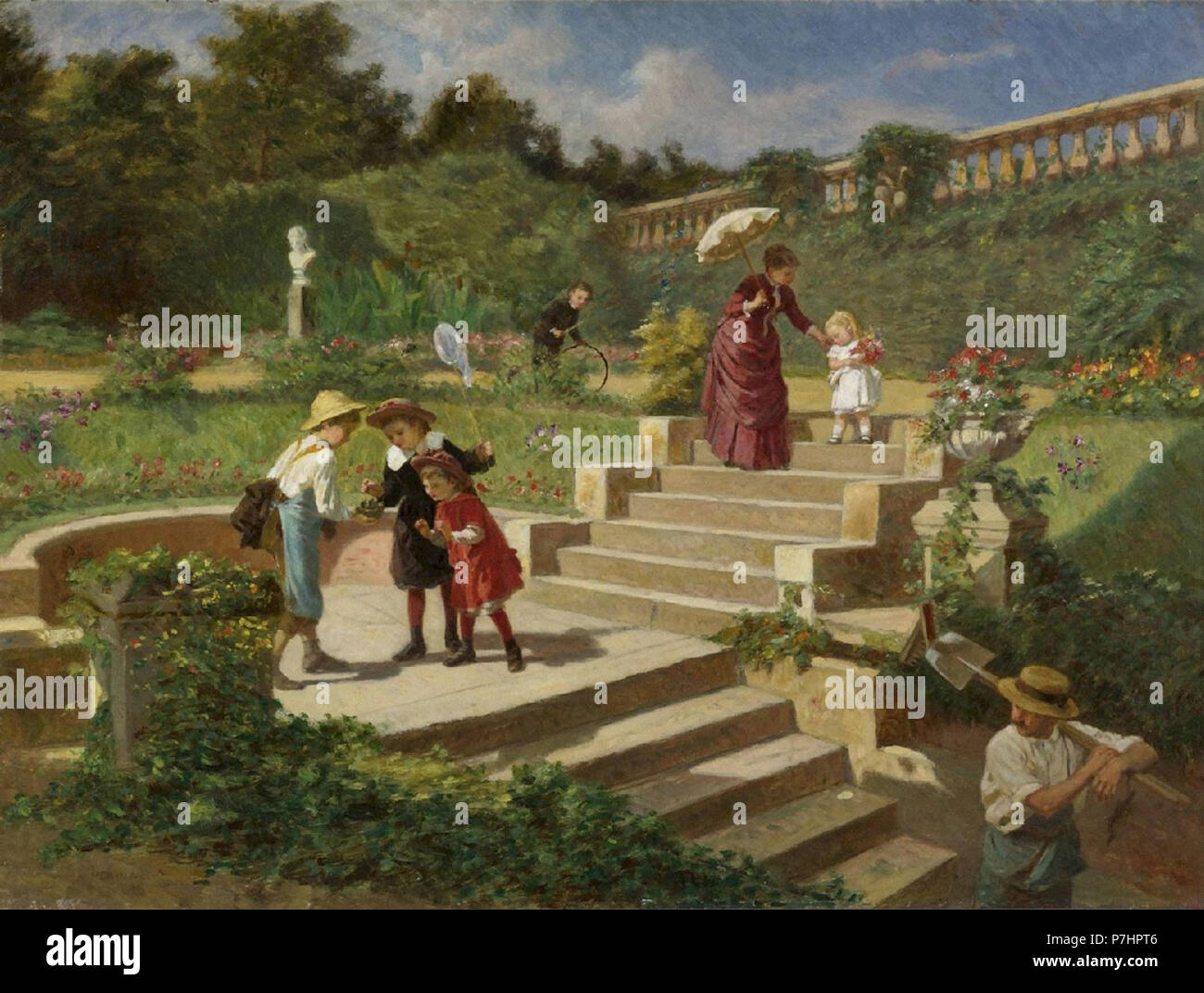 Hering George Edwards - a Day in the Gardens Stock Photo - Alamy