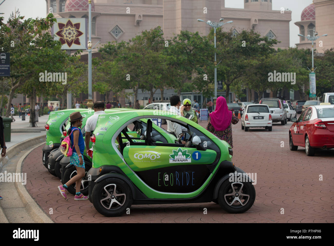 Busy street scenes and modern urban daily life in Putrajaya a city ...
