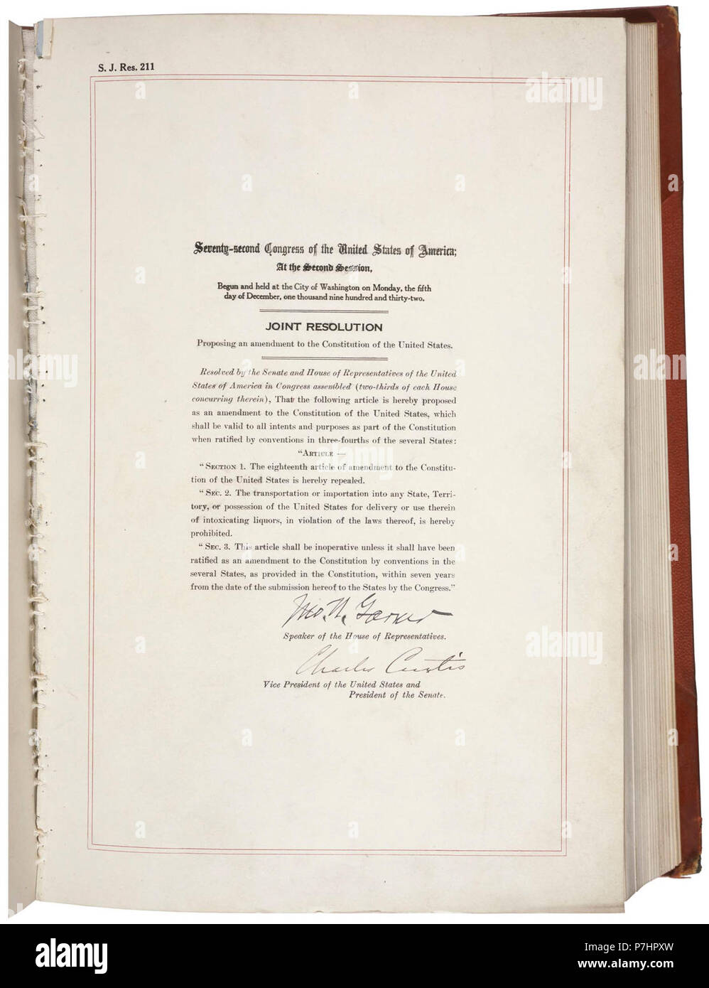 21st amendment hi-res stock photography and images - Alamy