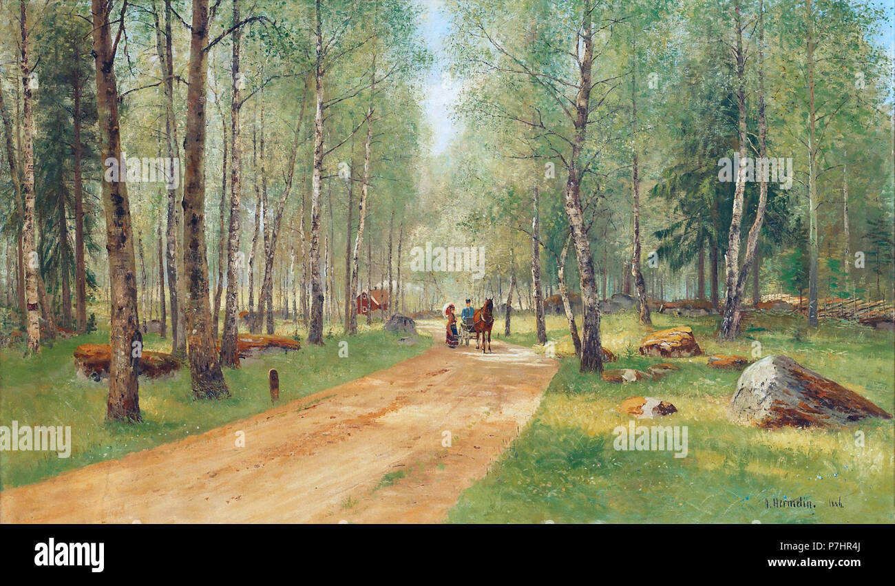 Hermelin Olof - Landscape with Figures Stock Photo - Alamy