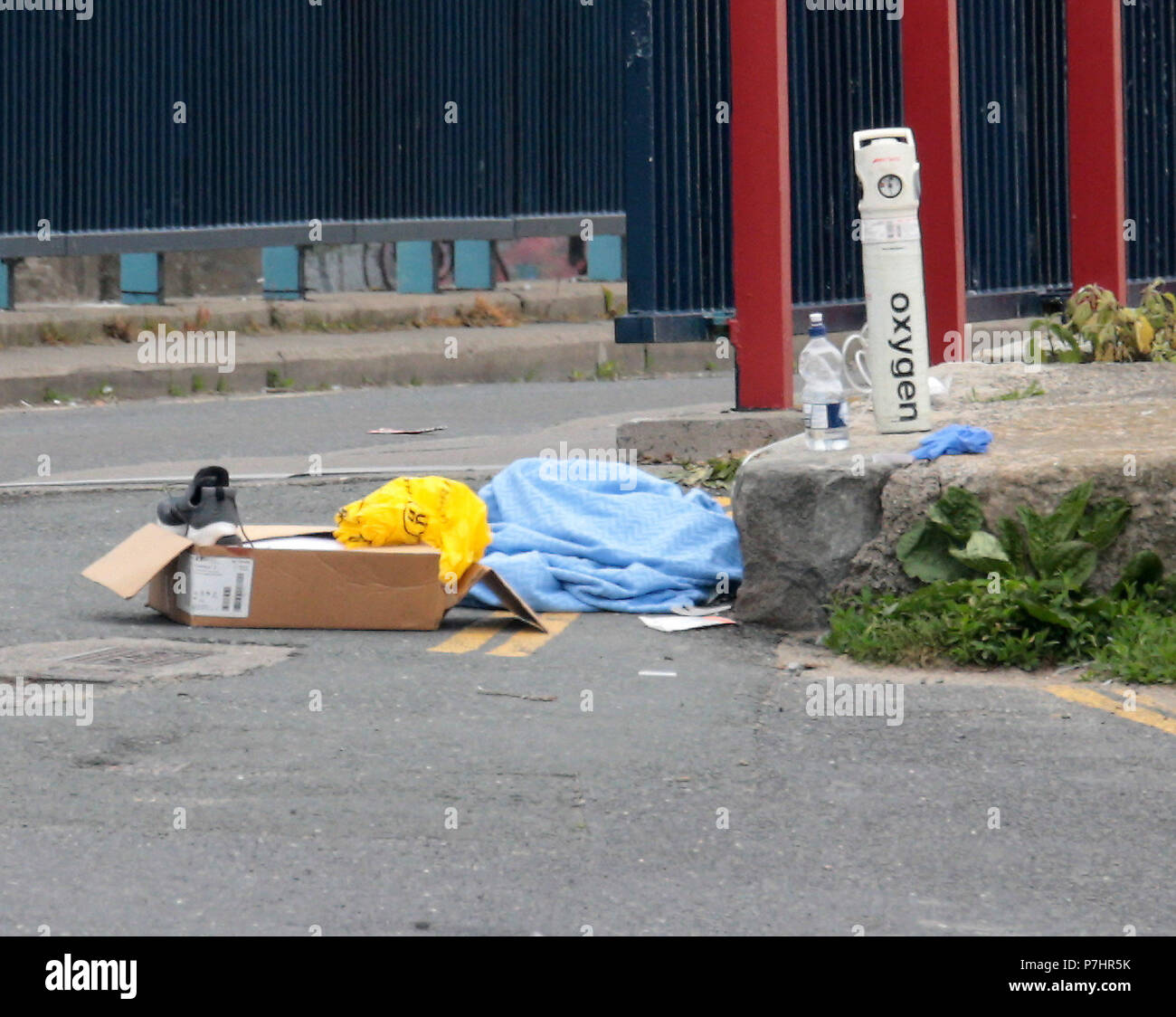 Police at the scene of a shooting at Bray Boxing Club, which is run by ...
