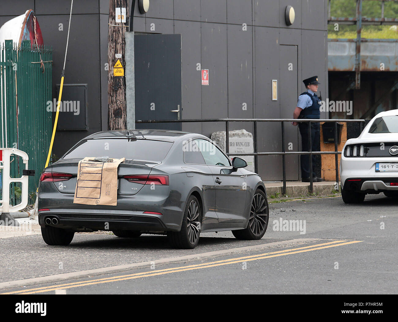 Police at the scene of a shooting at Bray Boxing Club, which is run by ...