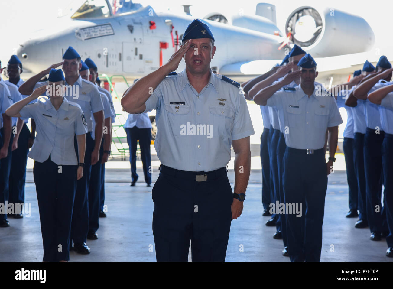 U.S. Air Force Col. Chad Balettie, 355th Fighter Wing vice commander ...