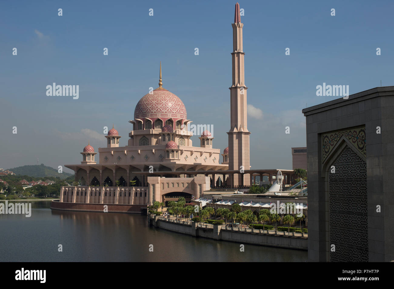 The Putra Mosque and lake at Putrajaya which lies south of Malaysia's ...