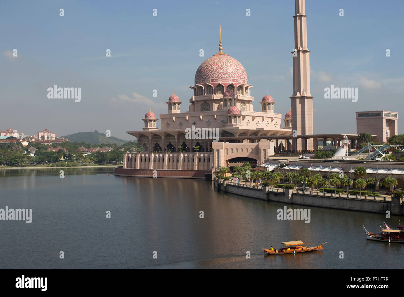 The Putra Mosque and lake at Putrajaya which lies south of Malaysia's ...