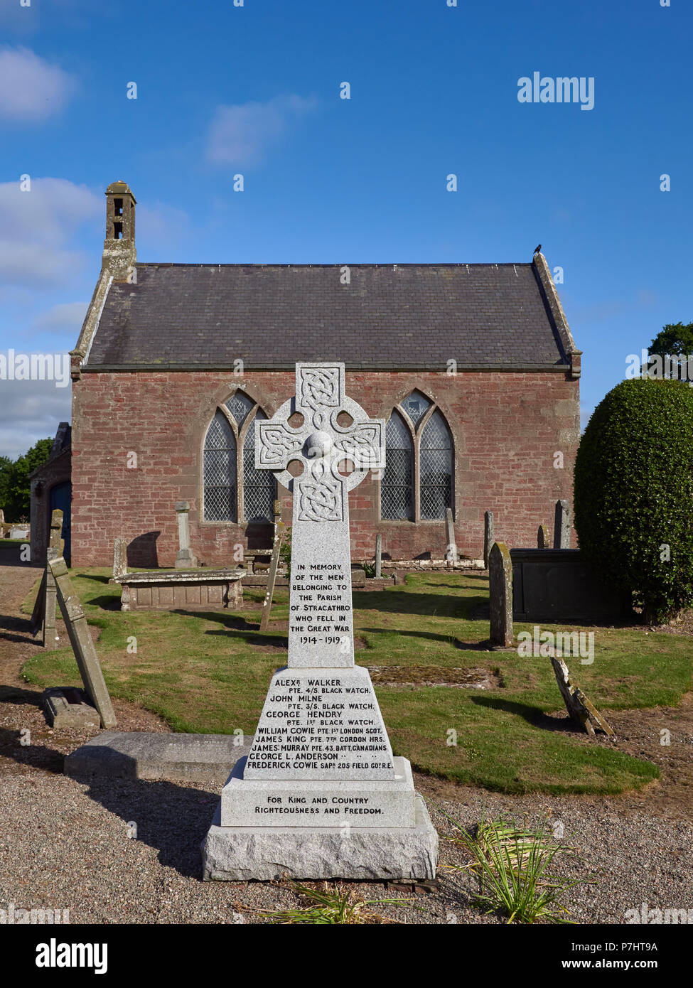 The Celtic Cross War Memorial situated within the Graveyard of ...