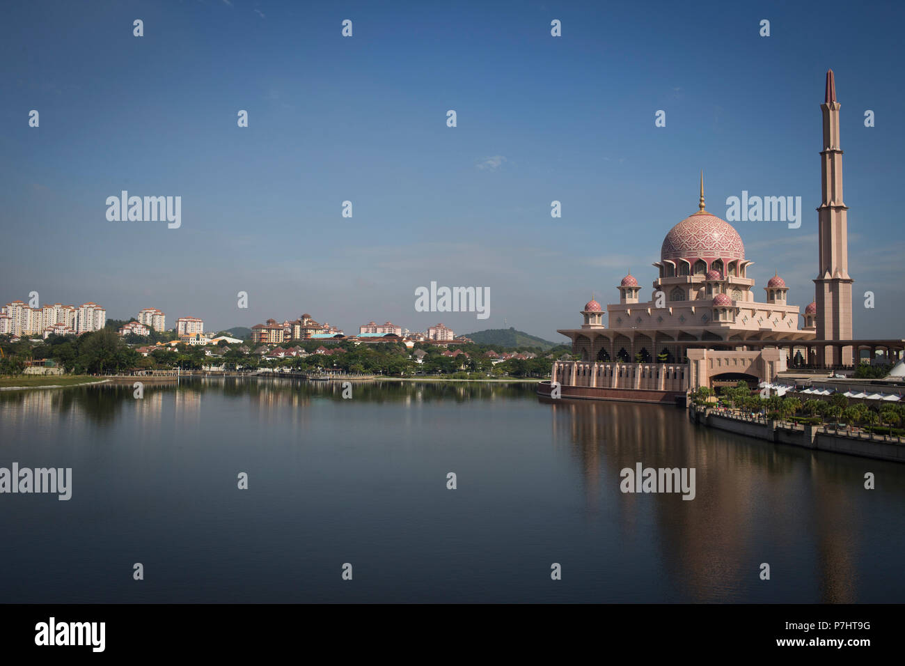 The Putra Mosque and lake at Putrajaya which lies south of Malaysia's ...