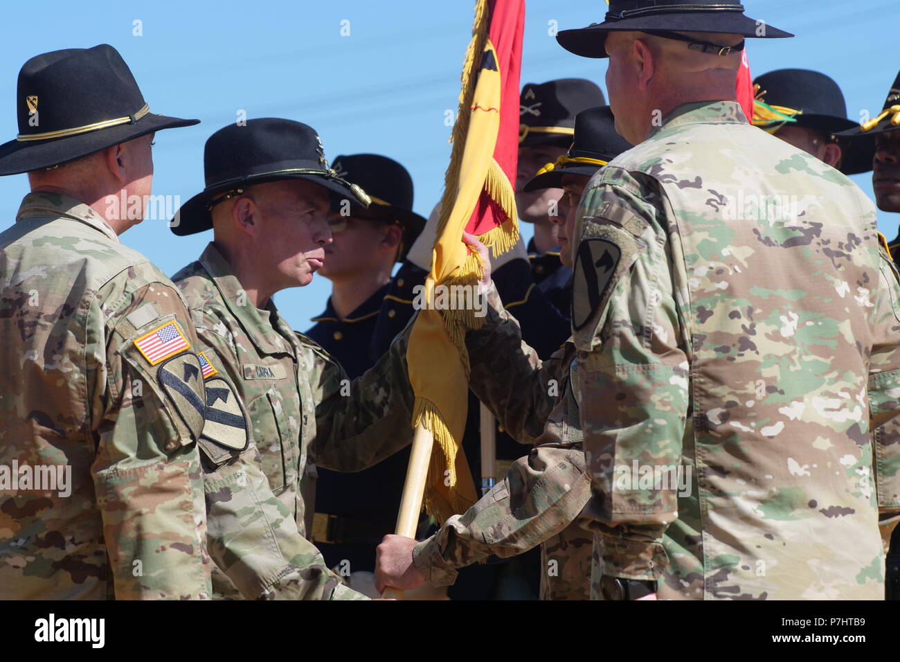 FORT HOOD, Texas-- Incoming Commander, Col. Kevin Capra, passes the 3rd ...