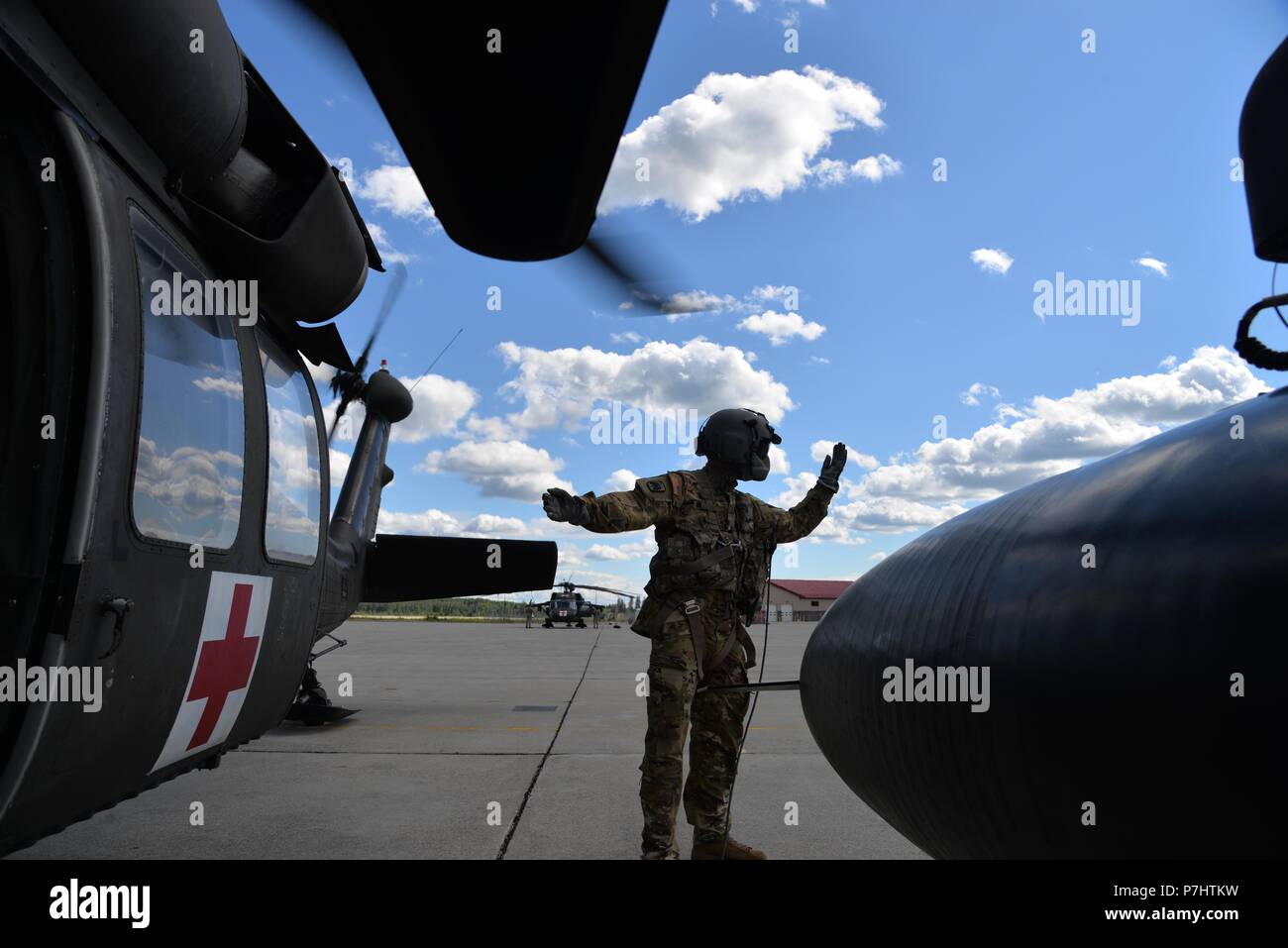 U.S. Army Sgt. Andrew Greenfield, helicopter mechanic with the 1st ...
