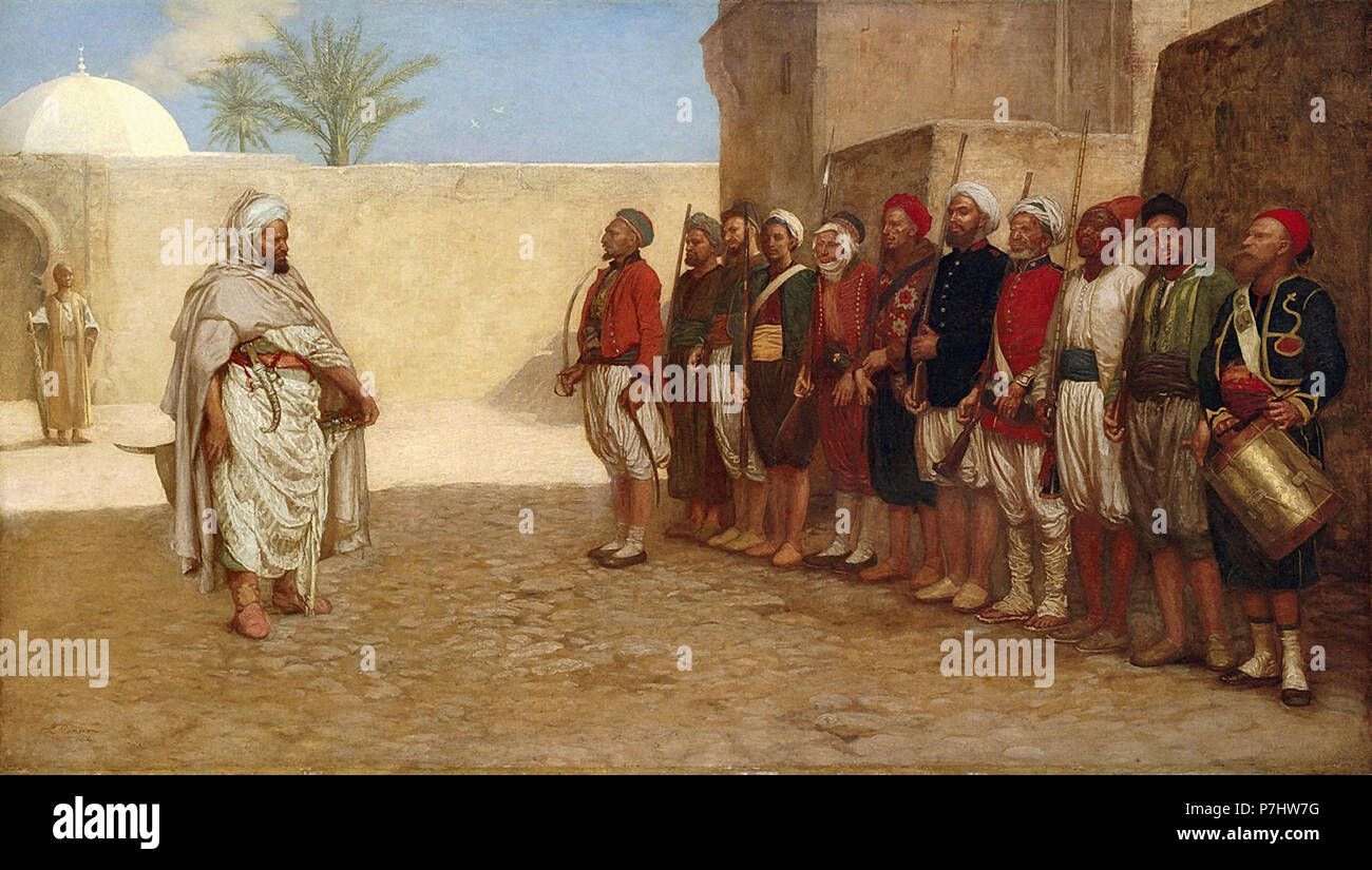 Hodgson John Evan - Army Reorganisation in Morocco Stock Photo - Alamy