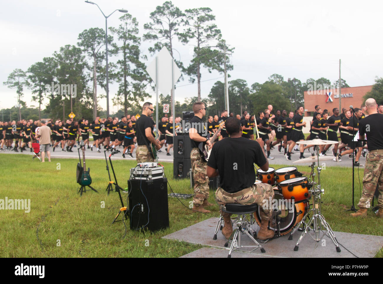 The 3rd Infantry Division band plays classic rock jams, motivating ...