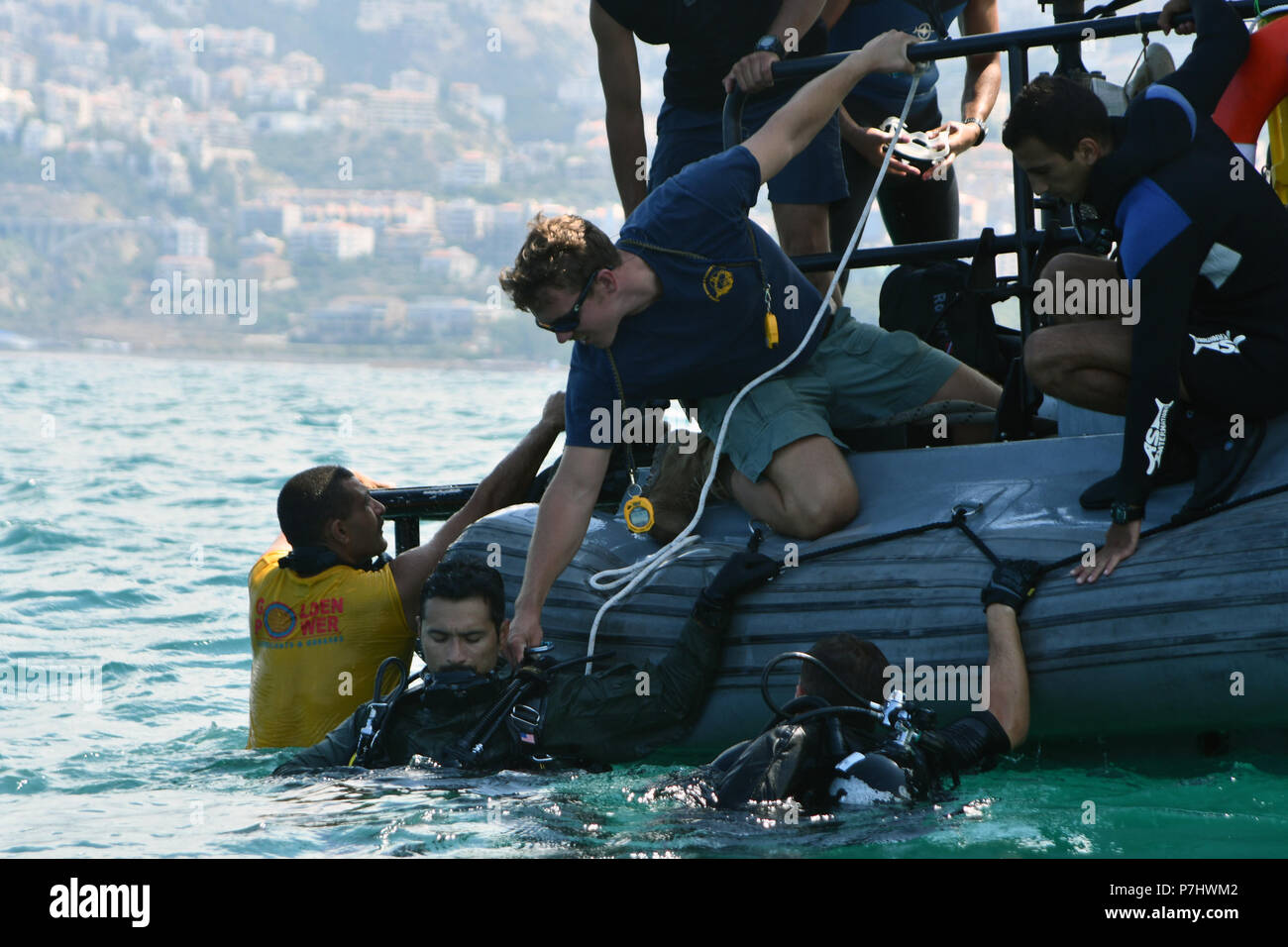 180629-N-PV215-1127 LEBANON (June 29, 2018) Navy Diver 2nd Class Mark ...