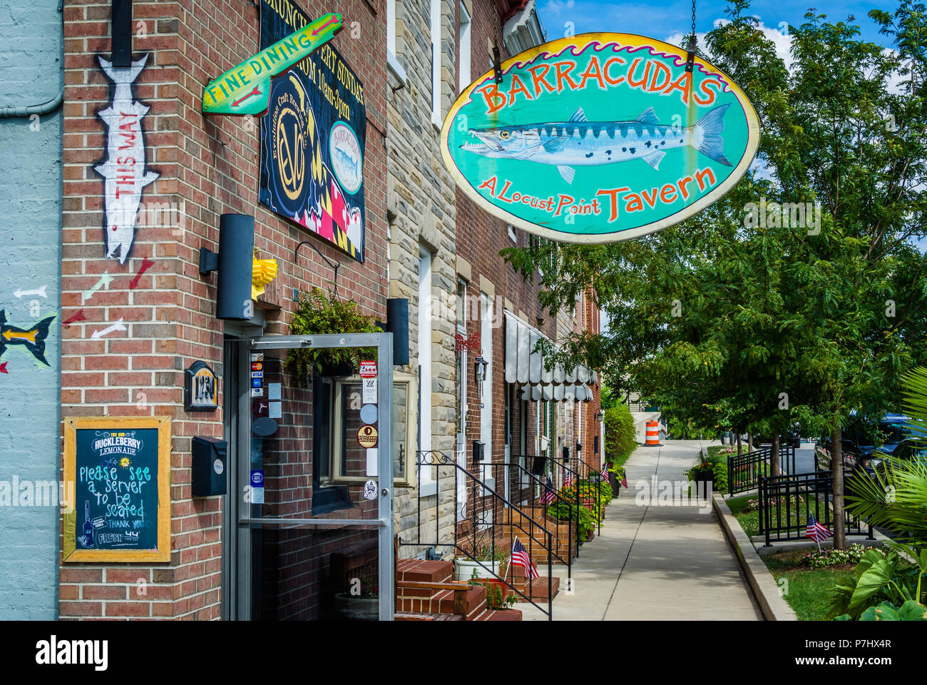Barracudas Tavern, in Locust Point, Baltimore, Maryland Stock Photo - Alamy