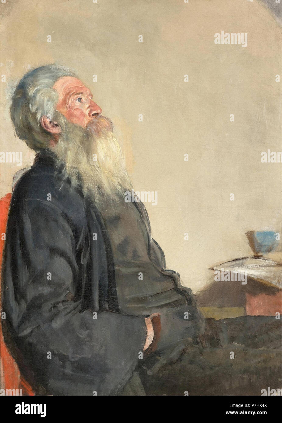 Painting contemplating old hi-res stock photography and images - Alamy