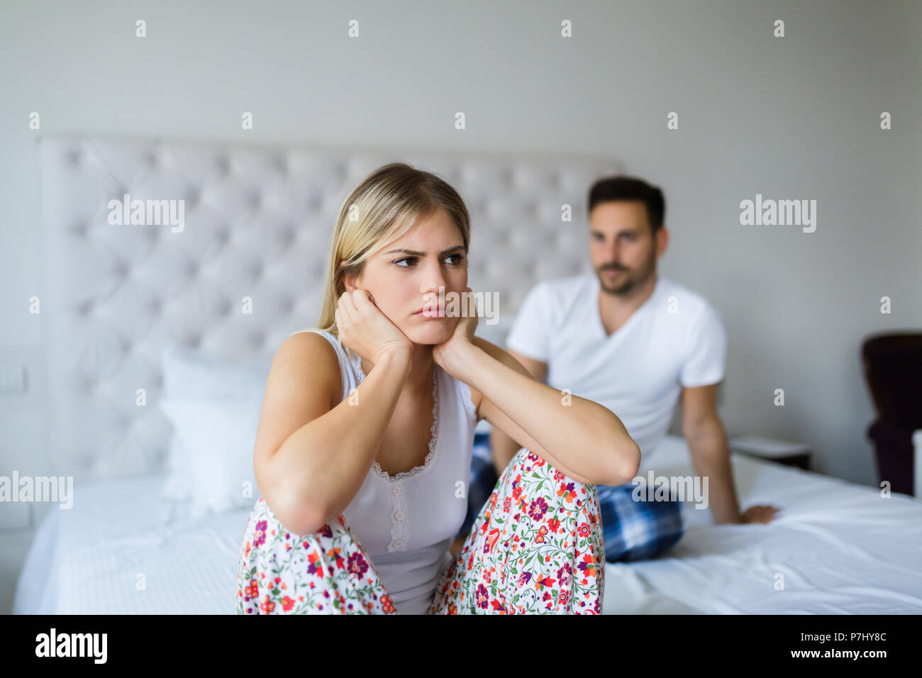 Young unhappy couple having problems in relationship Stock Photo - Alamy