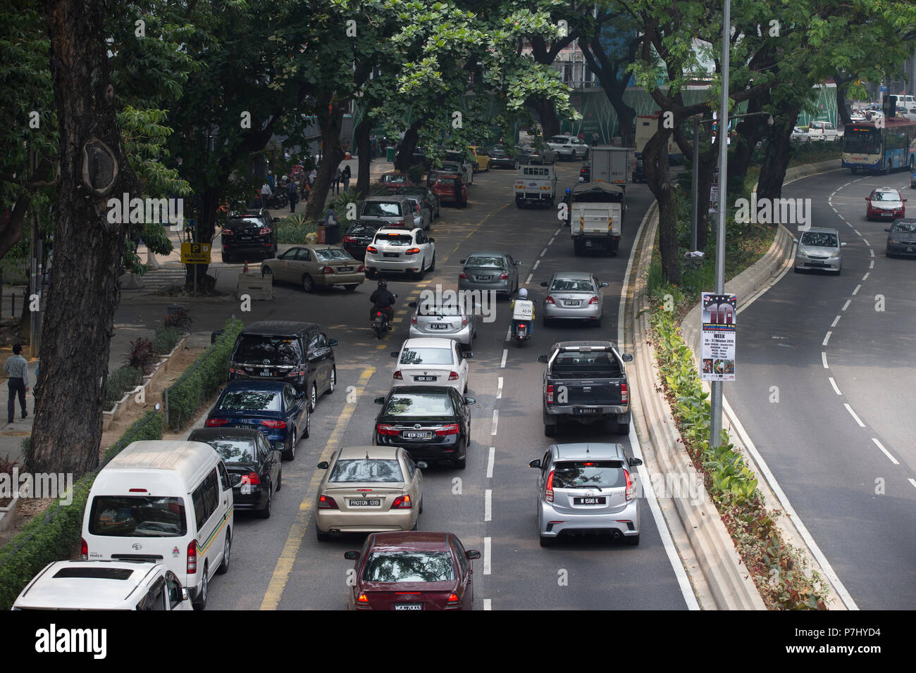 Busy street scenes and urban daily life in Malaysia's capital city ...