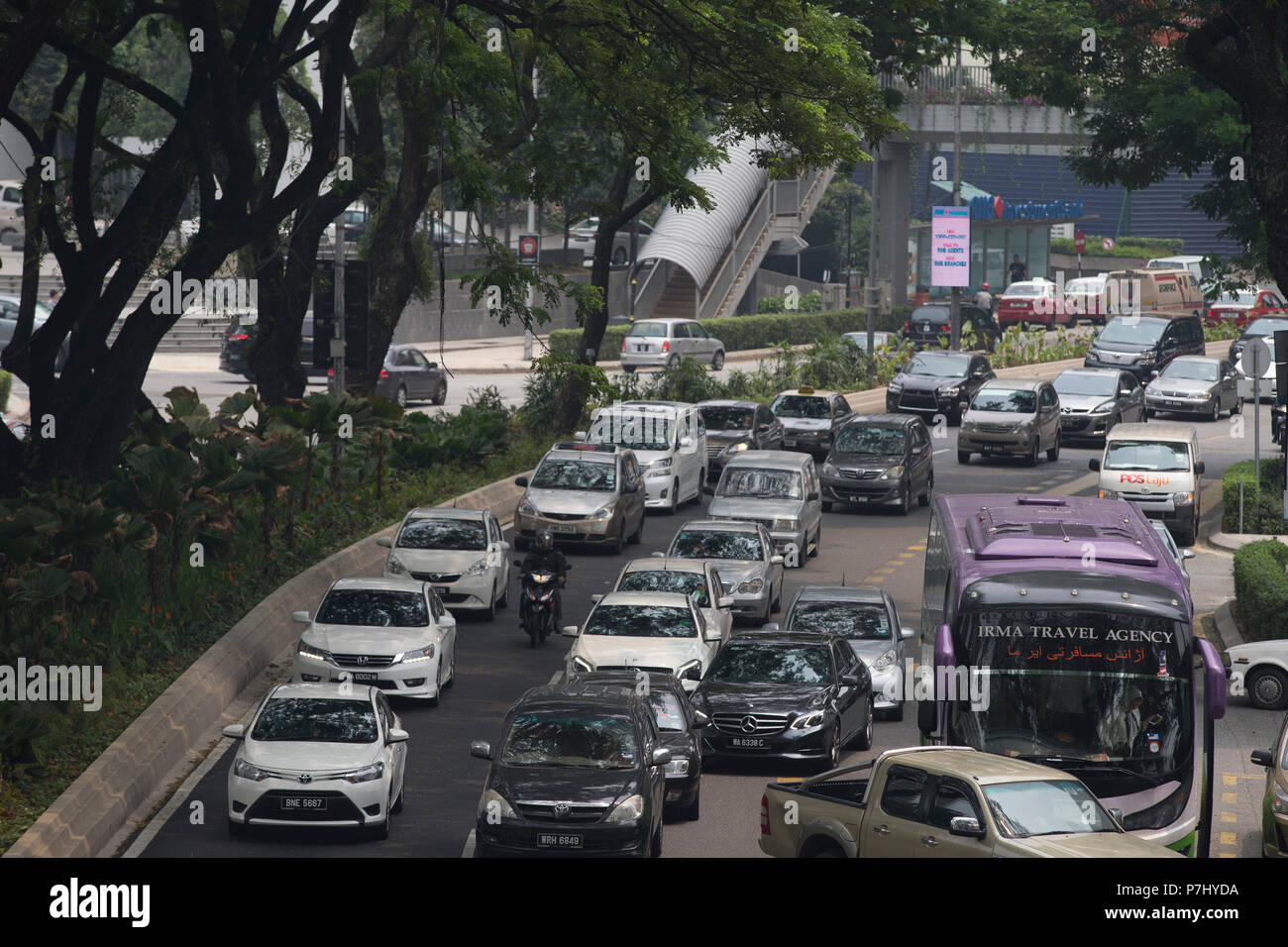 Busy street scenes and urban daily life in Malaysia's capital city ...